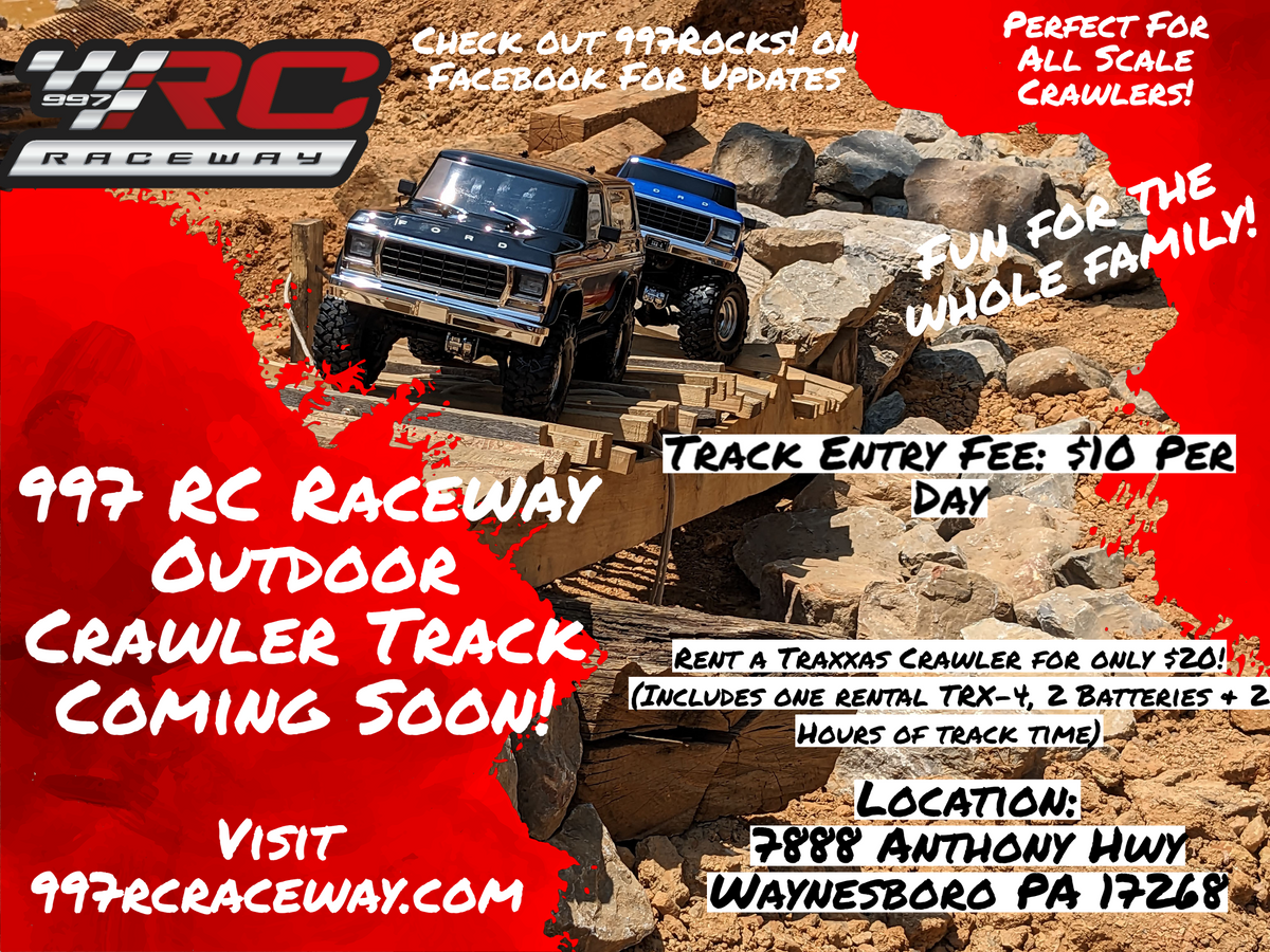 997 RC Raceway Outdoor Crawler Course Now Open!