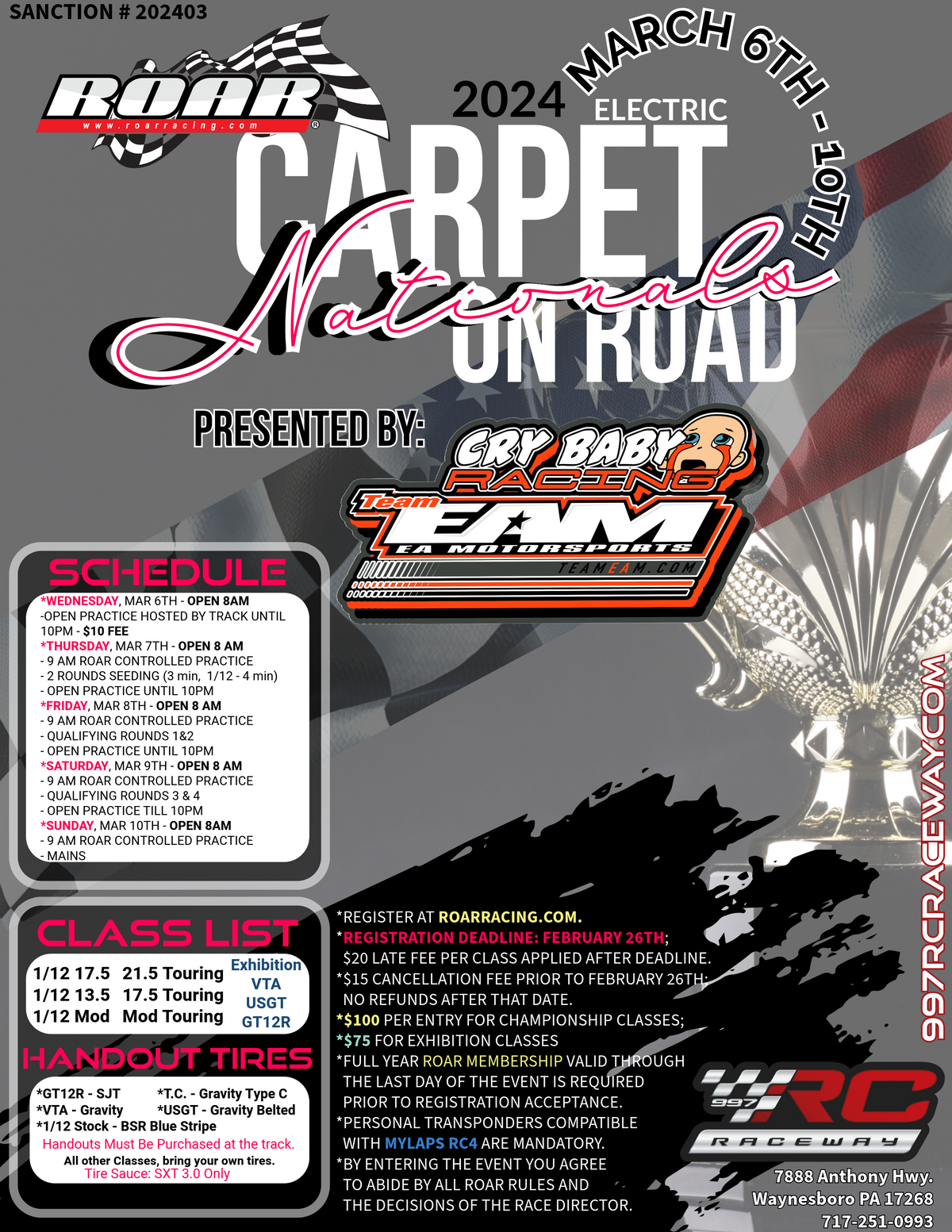 2024 ROAR Electric Carpet On-Road Nationals, Held Here at 997 RC Racew — 997 RC Raceway