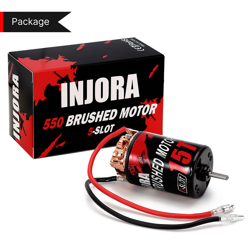 INM08-10T INJORA 550 5-SLOT Waterproof Brushed Motor 10T for 1/10 RC C ...