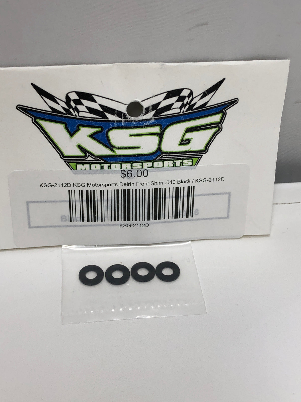 KSG-2112D KSG Motorsports Delrin Front Shim .040 Black — 997 RC Raceway