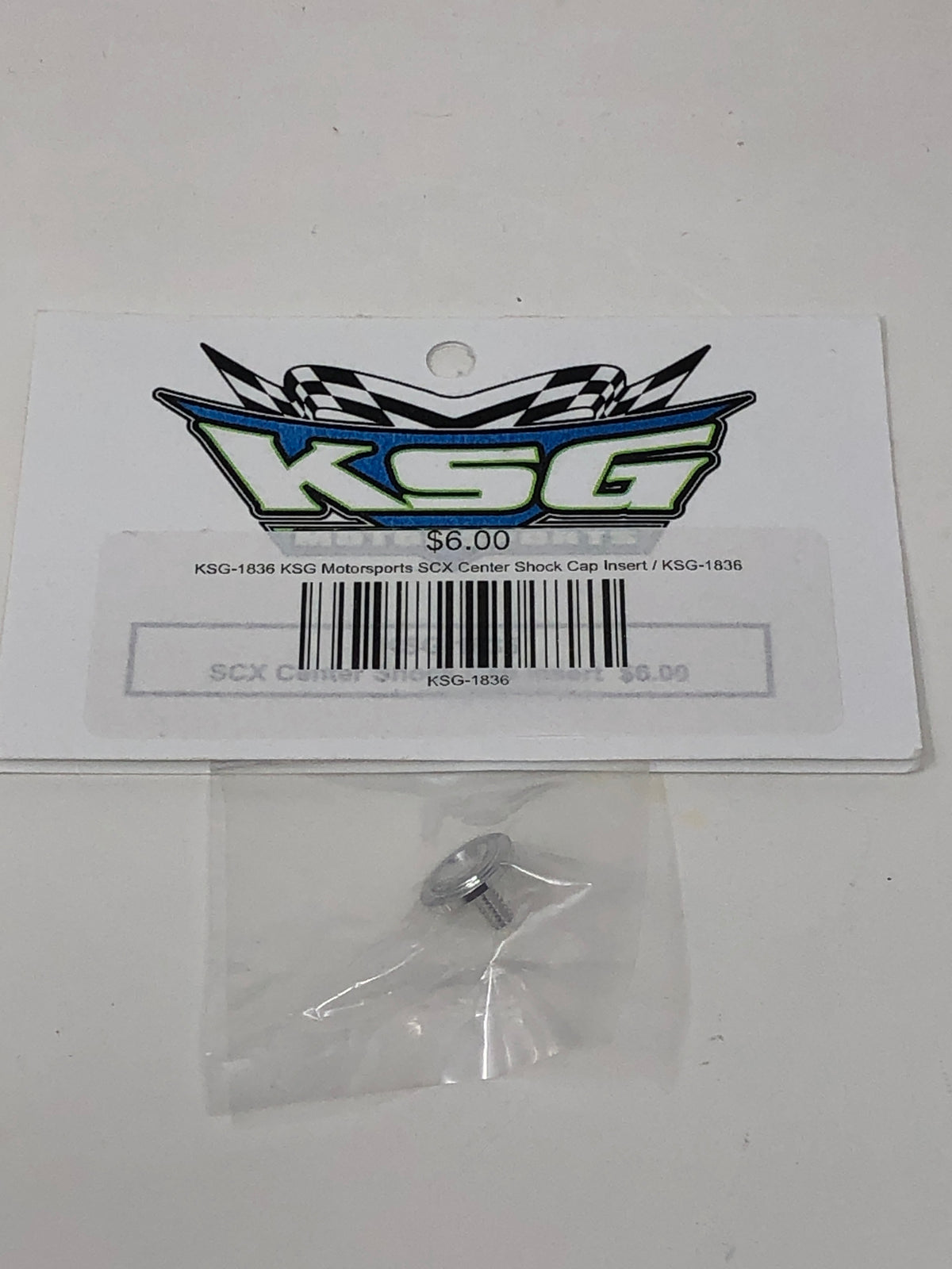 KSG-1836 KSG Motorsports SCX Center Shock Cap Insert — 997 RC Raceway