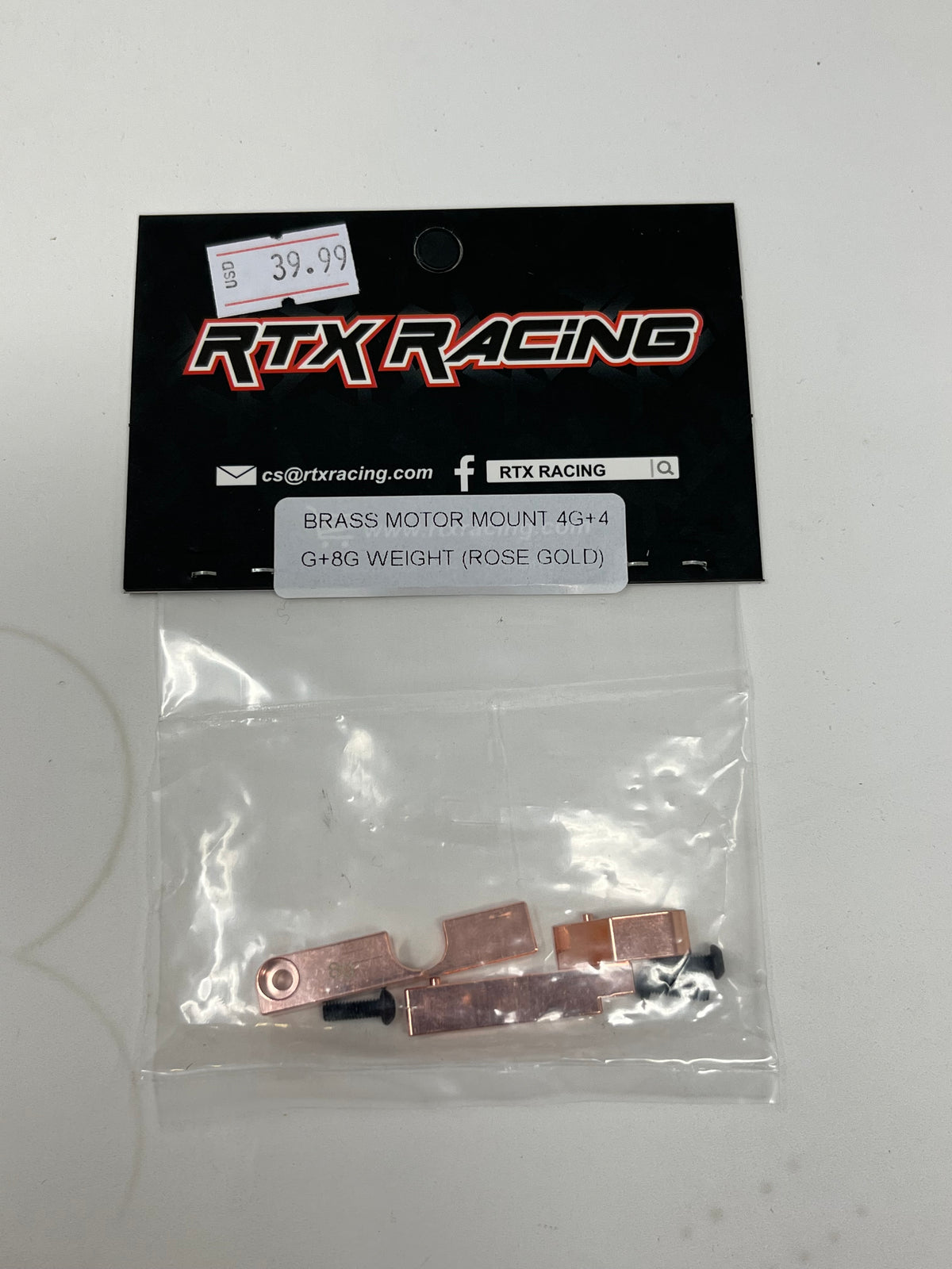 RTX001 RTX Racing X4'24 Brass motor mount weight kit rose gold — 997 RC ...