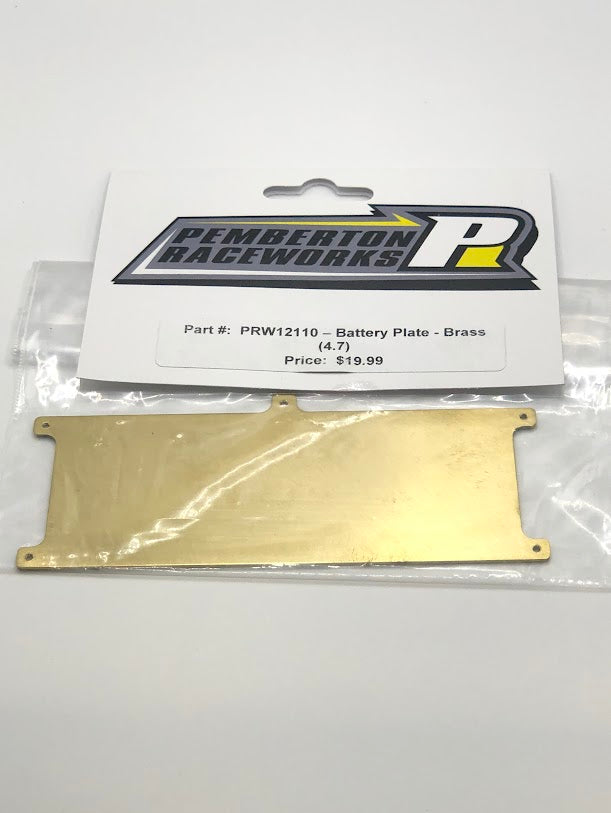 PRW12110 Pemberton Raceworks Battery Plate - Brass (4.7) — 997 RC Raceway