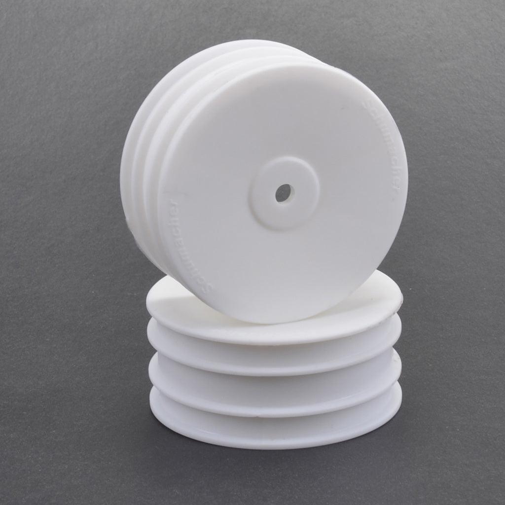 U4496 Schumacher Wheel Hex Front White 4WD — 997 RC Raceway