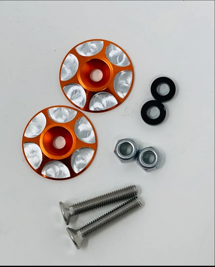 443-4 McAllister Racing Large Sprint Car Wing Buttons, Orange — 997 RC ...